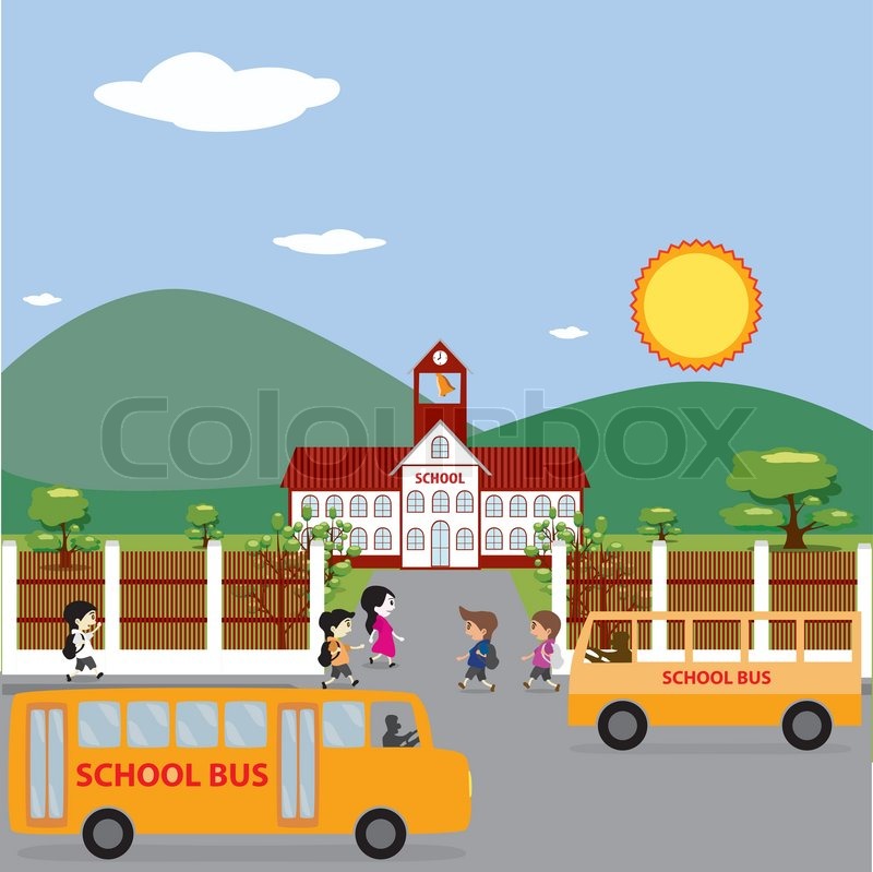 Illustration der School Building | Stock-Vektor | Colourbox