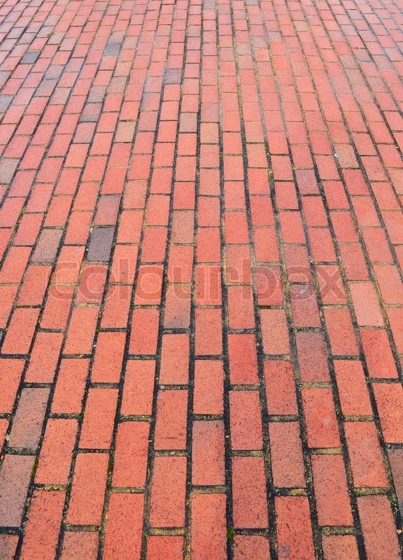 Brick footpath background. | Stock image | Colourbox