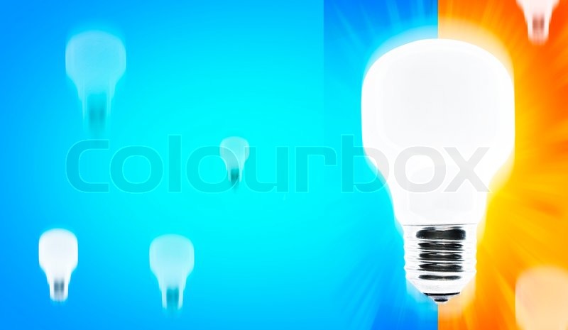 Picture of white bulbs falling. | Stock image | Colourbox