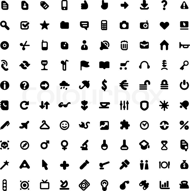 Ikoner og skilte | Stock vektor | Colourbox