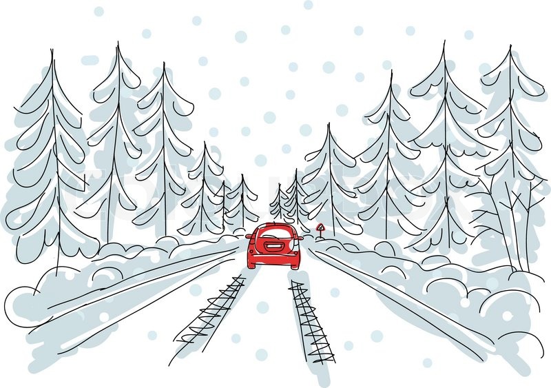 Winter Driving Cartoons