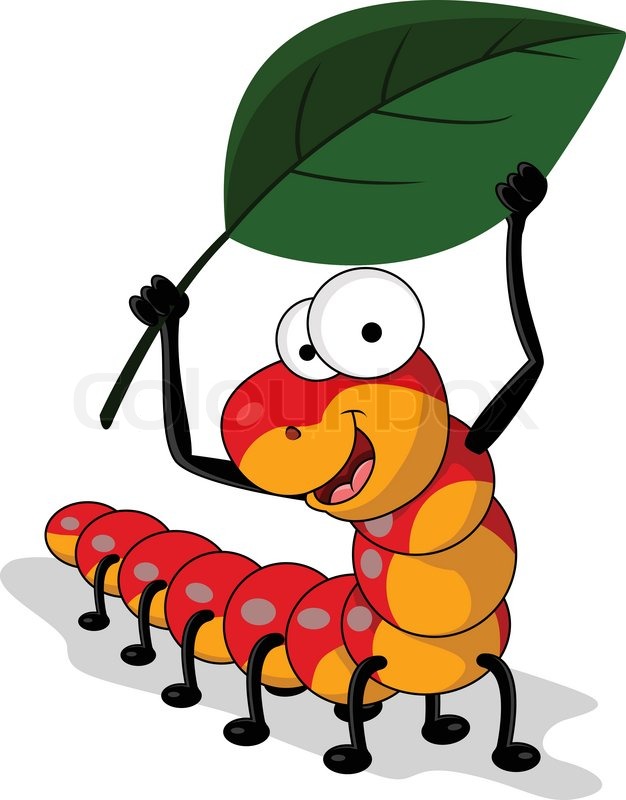 Vector illustration of red worm ... | Stock vector | Colourbox