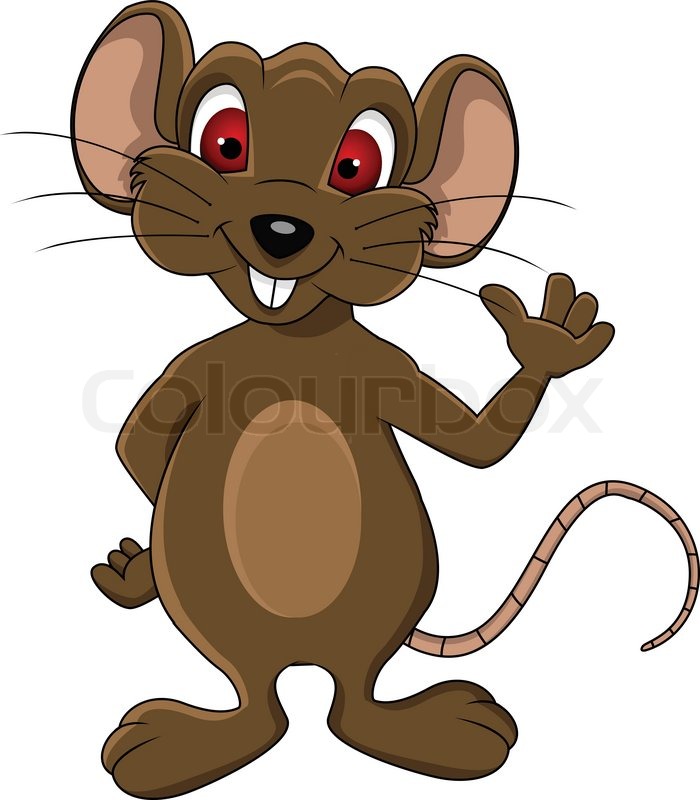 Vector illustration of funny mouse ... | Stock vector | Colourbox