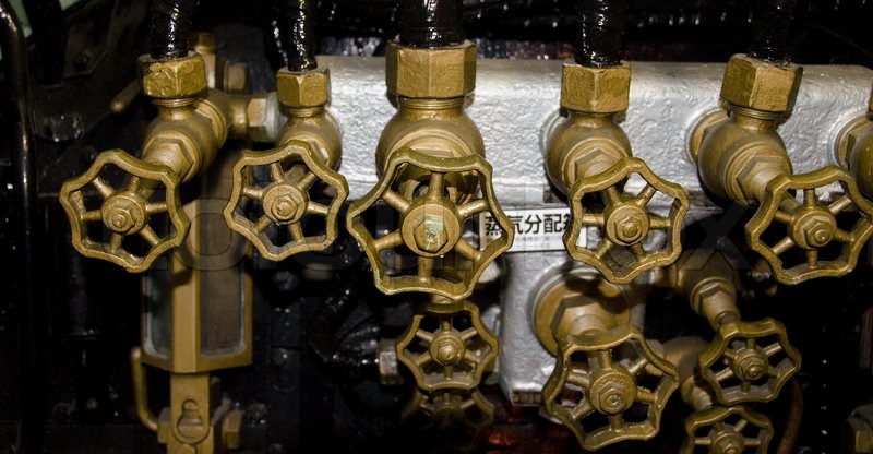 Valves on a train | Stock Photo | Colourbox