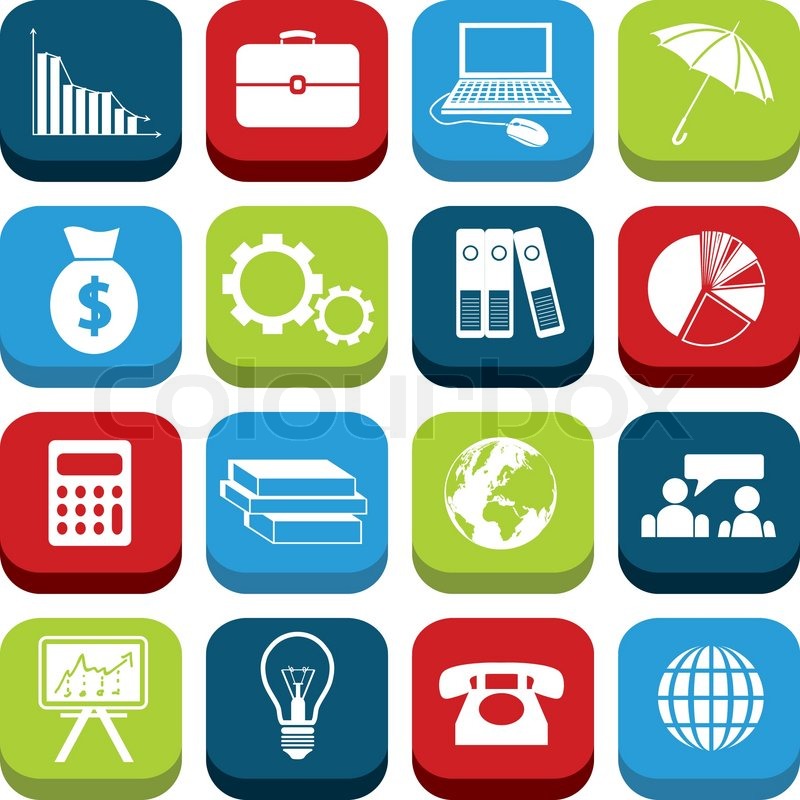 Wirtschaft icons | Stock-Vektor | Colourbox