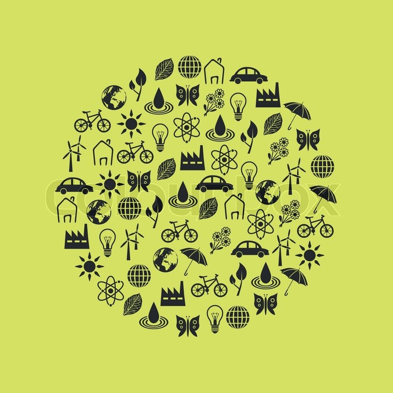 Environment icons in circle | Stock Vector | Colourbox