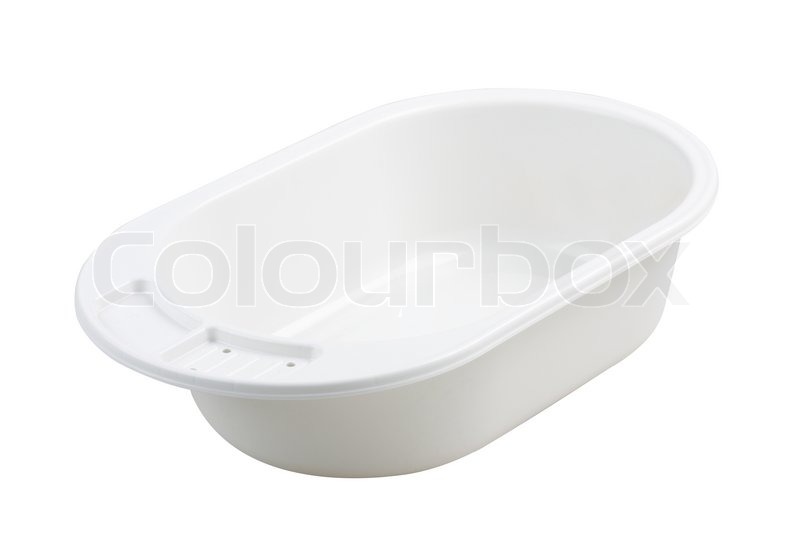 Empty baby bath tub in white color | Stock image | Colourbox
