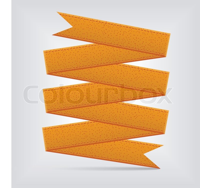 Orange ribbon | Stock vector | Colourbox
