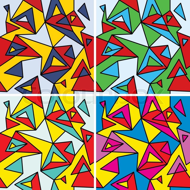 Fragments of the abstraction, cubism ... | Stock vector | Colourbox