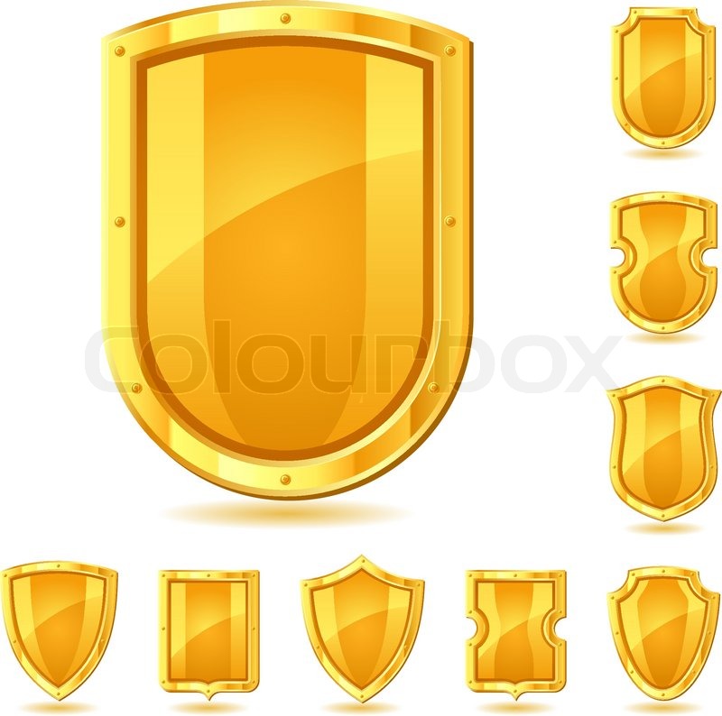 Set of shield icons, symbols and ... | Stock vector | Colourbox