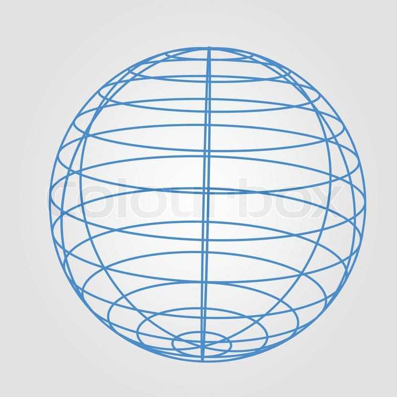 "wireframe of sphere" | Stock Vector | Colourbox