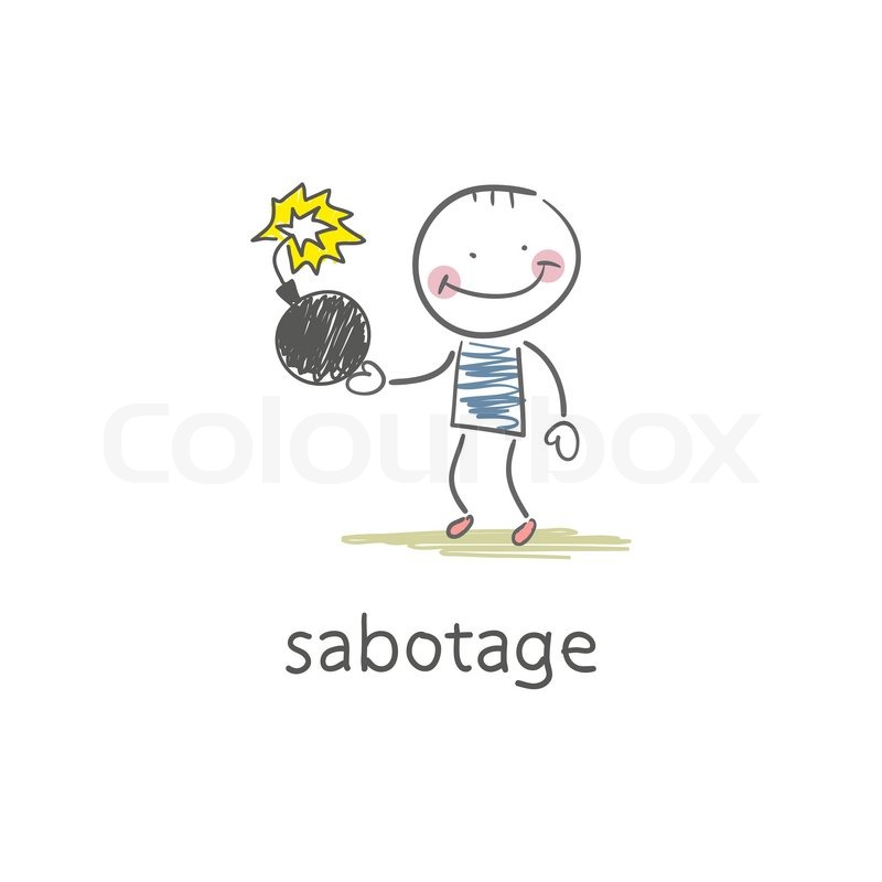 Sabotage Illustration | Stock vektor | Colourbox