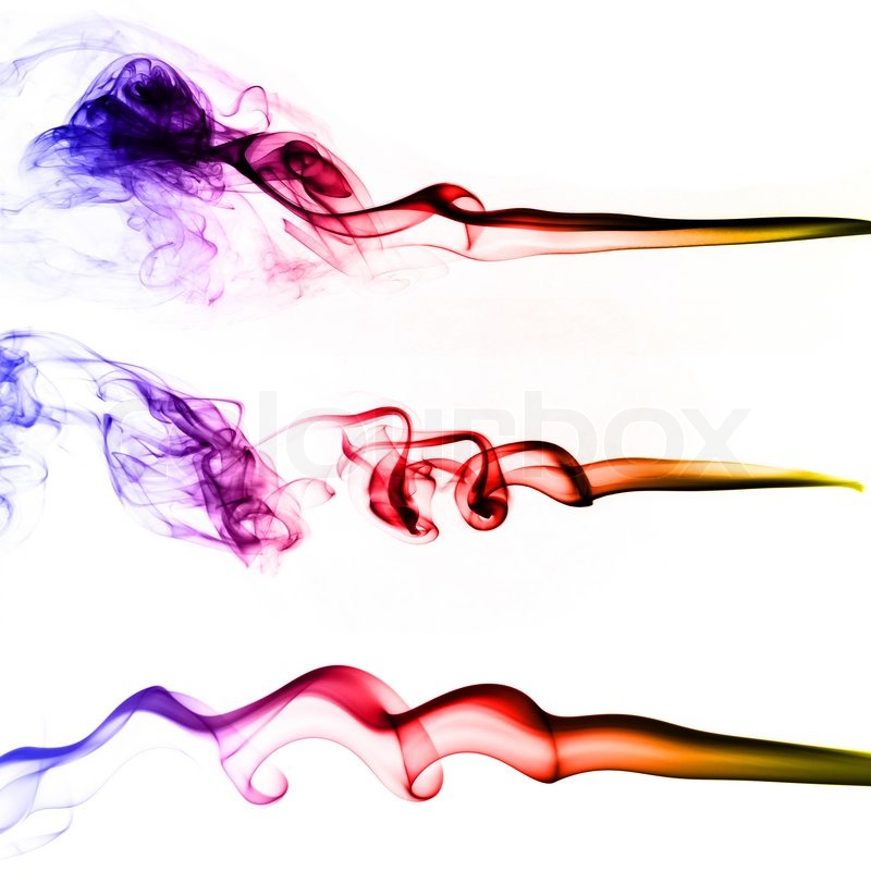 Collection of colored smoke isolated on ... | Stock image | Colourbox