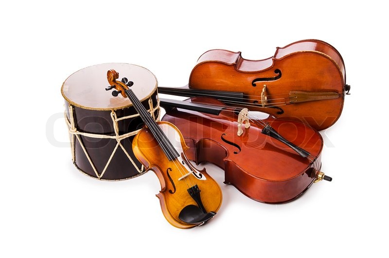 A group of instruments isolated on ... | Stock image | Colourbox