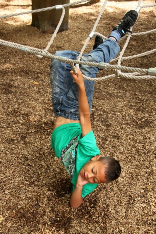 Hanging in the ropes. | Stock image | Colourbox