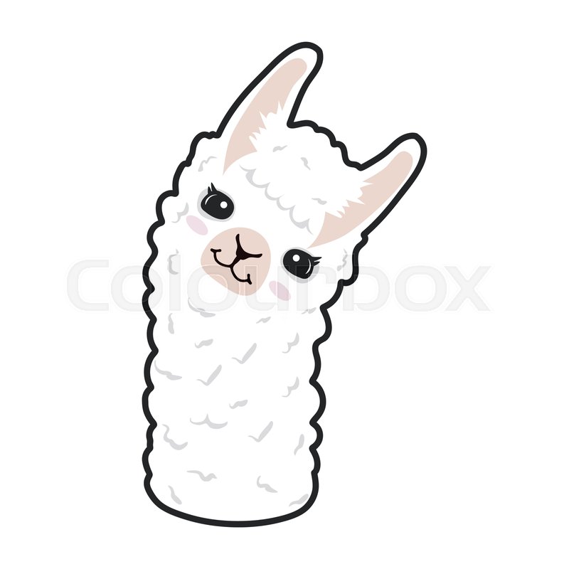 Cartoon Alpaca Face