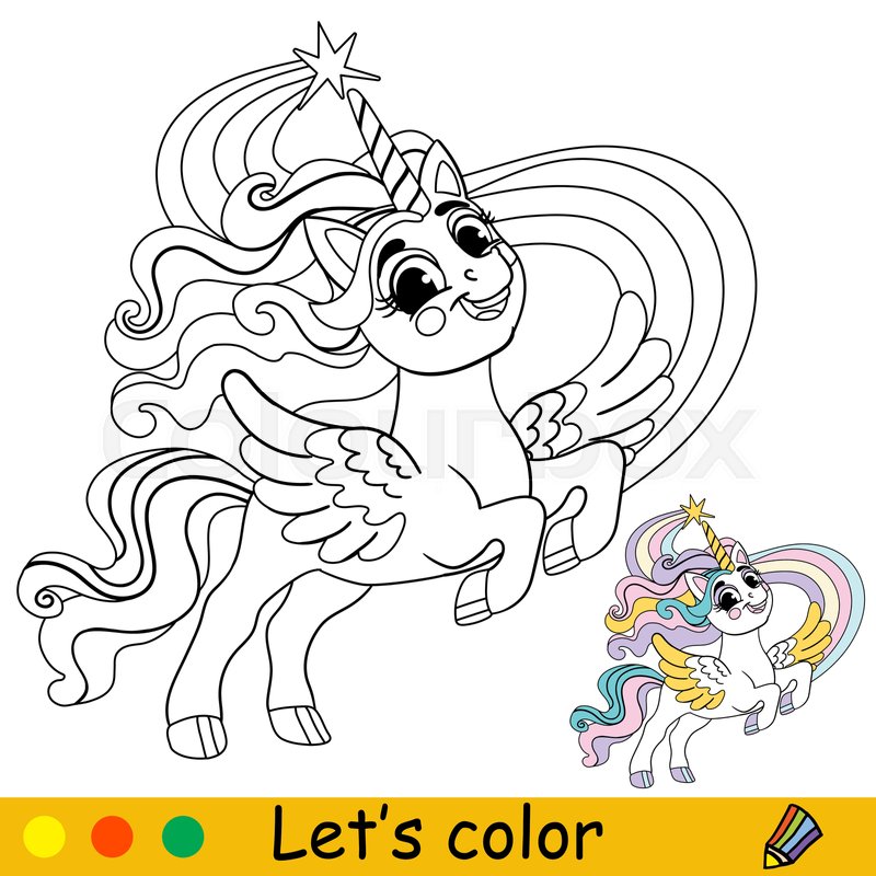 Unicorn With Wings Coloring Pages