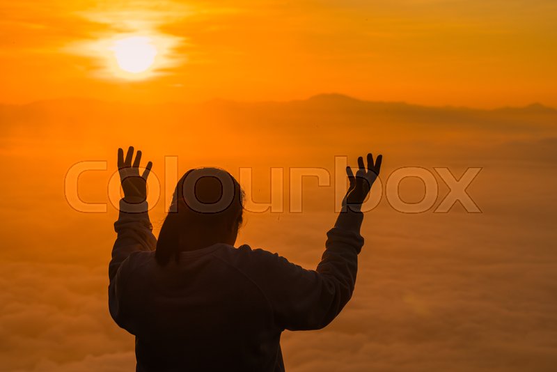 Sunrise With Person In The Background