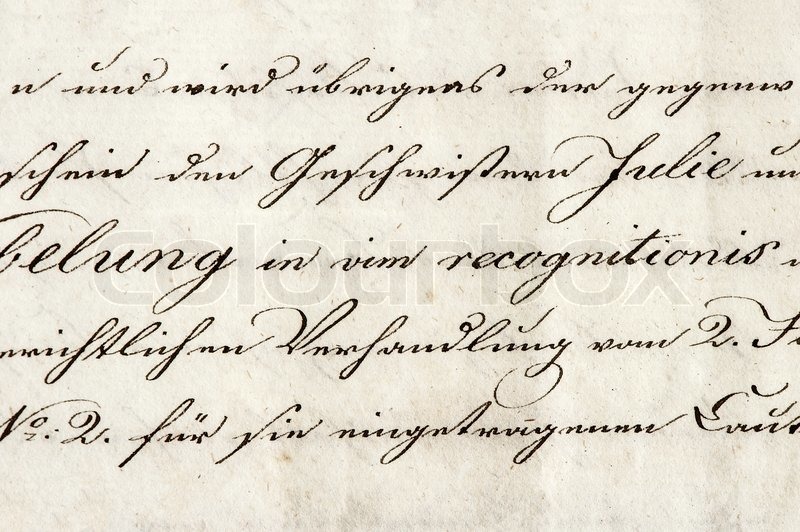 Vintage handwriting | Stock image | Colourbox