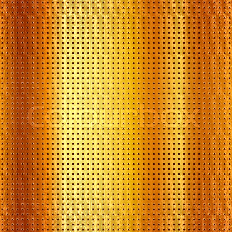 Metallic perforated scratched gold ... | Stock vector | Colourbox