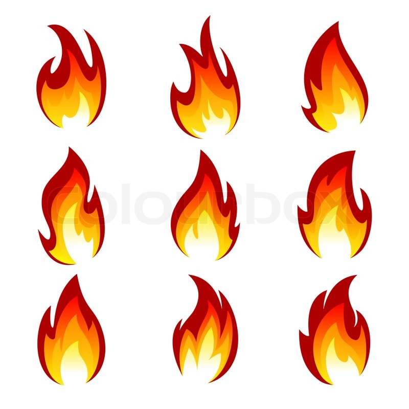 Set der Flamme | Stock-Vektor | Colourbox