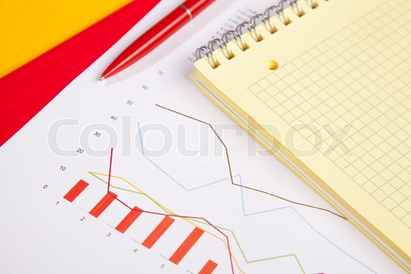 Colorful document folders isolated on ... | Stock image | Colourbox