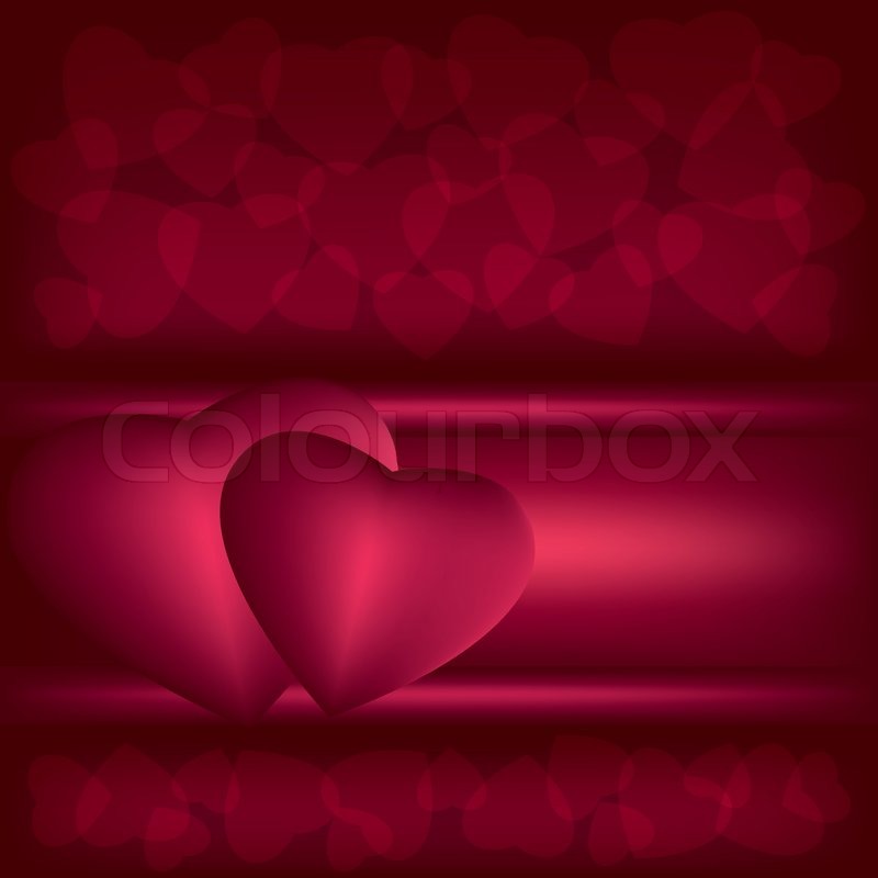 Dark red love background | Stock vector | Colourbox