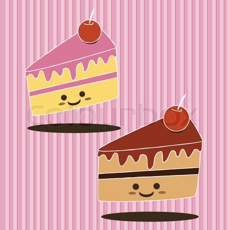 Cartoon Smiling Kuchen | Stock-Vektor | Colourbox