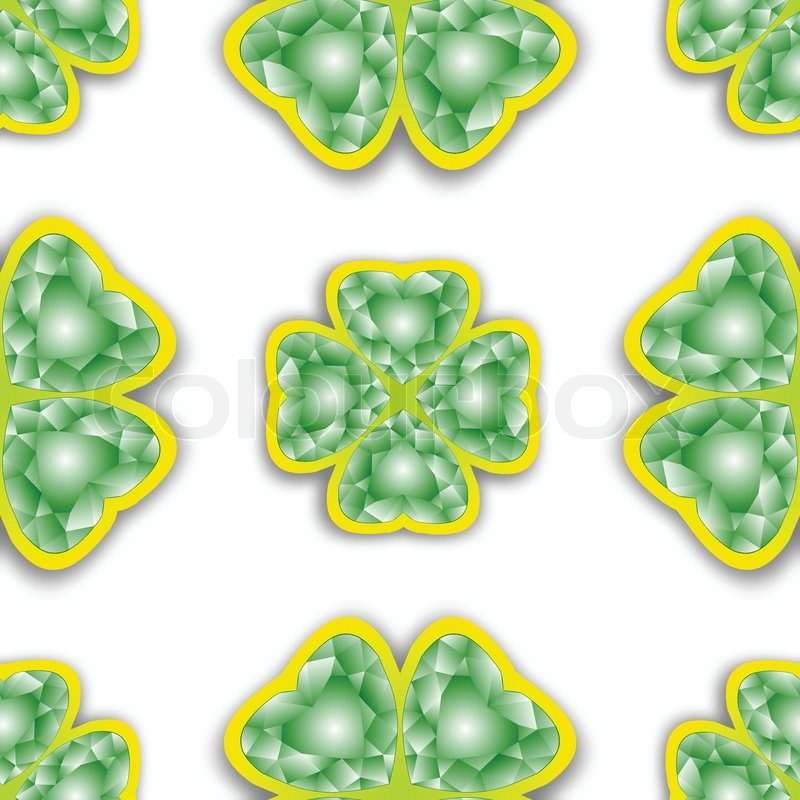 Shamrock diamonds pattern, abstract ... | Stock vector | Colourbox