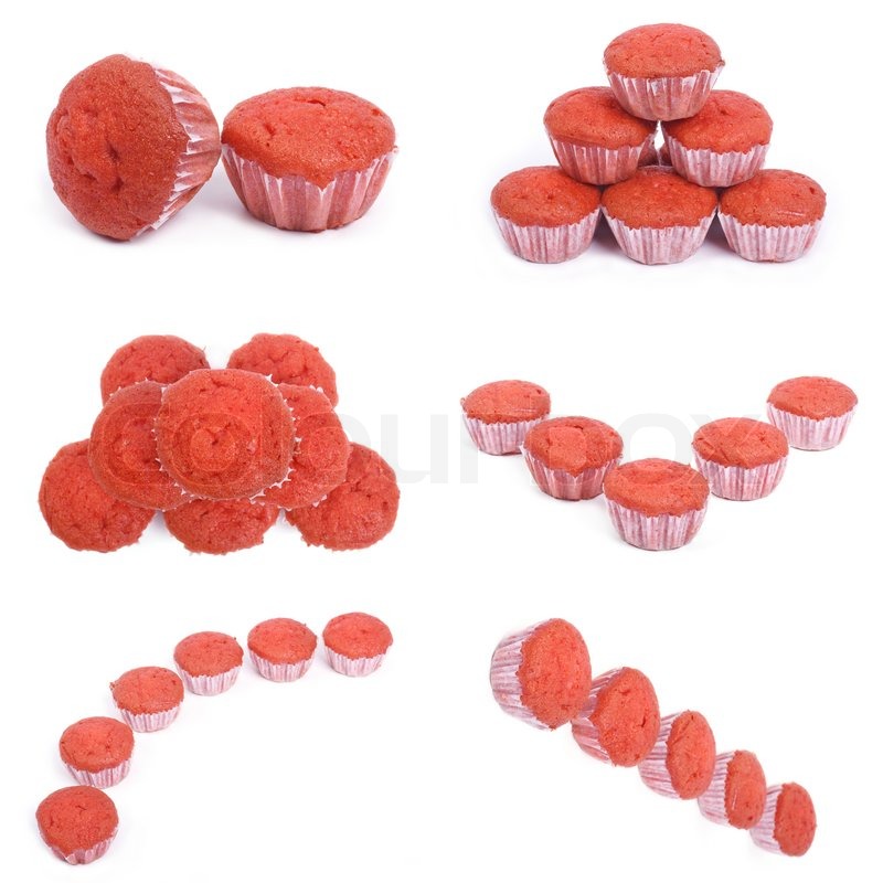 A set of six photographs. Muffin ... | Stock image | Colourbox