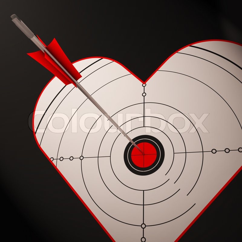 Heart Target Shows Successful Romance | Stock image | Colourbox