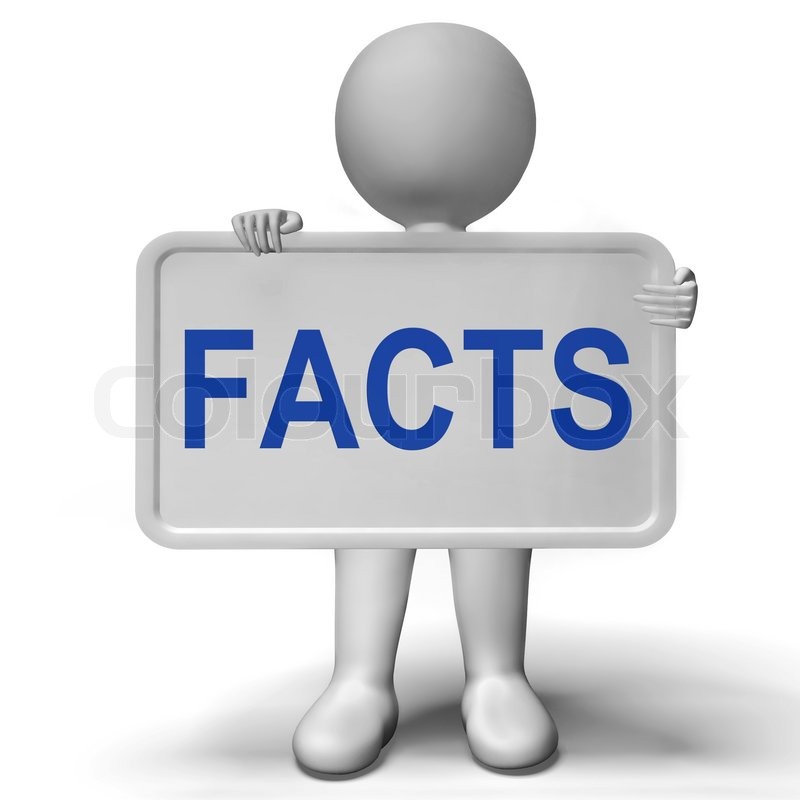 Fakta Sign Viser sand information og ... | Stock foto | Colourbox