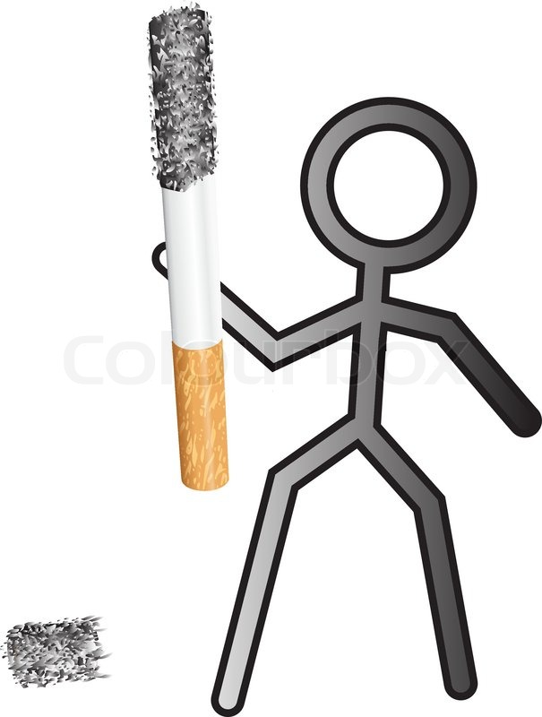 STICKMAN CIGARETTE | Stock vector | Colourbox