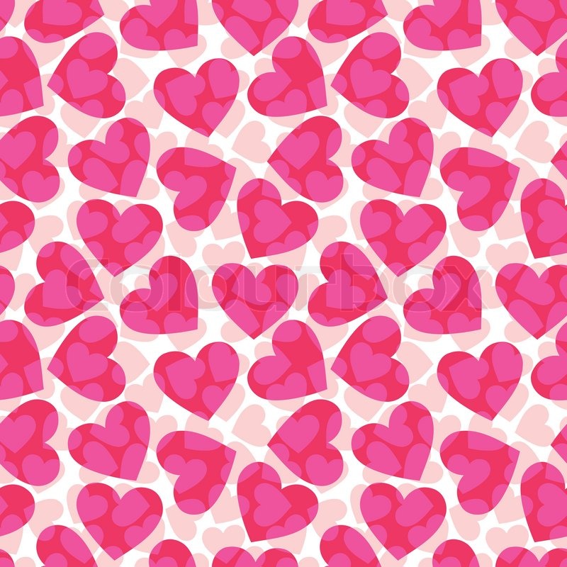 Pink hearts seamless pattern | Stock vector | Colourbox