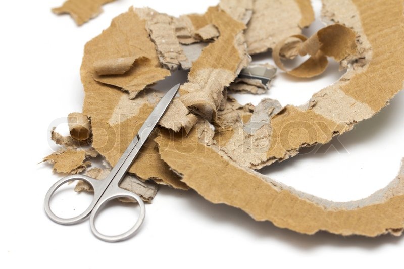 Skære pap på en hvid baggrund | Stock foto | Colourbox