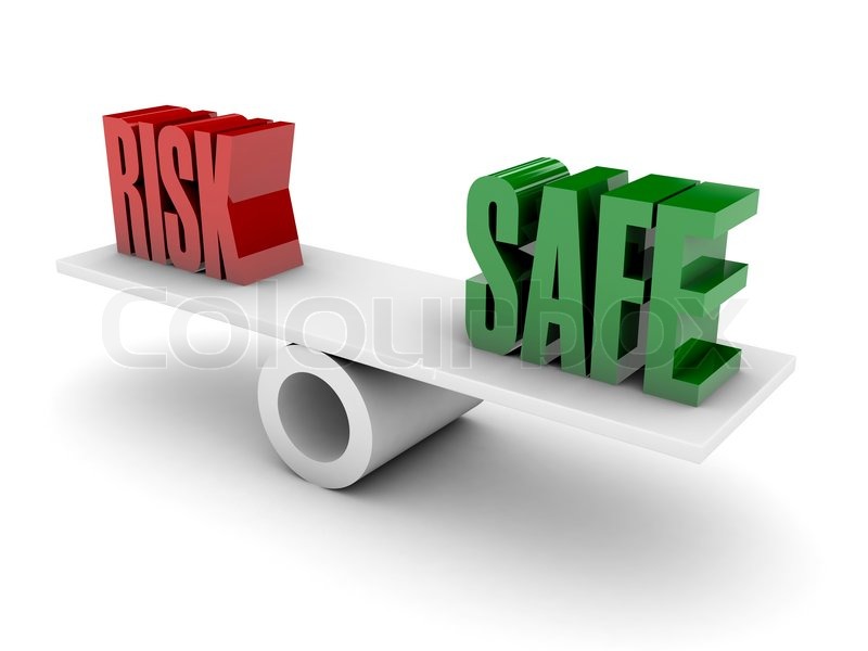 Risiko og Safe opposition . | Stock foto | Colourbox