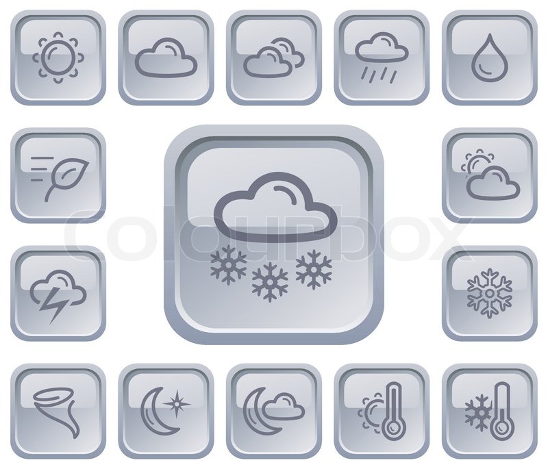 Weather button set | Stock vector | Colourbox
