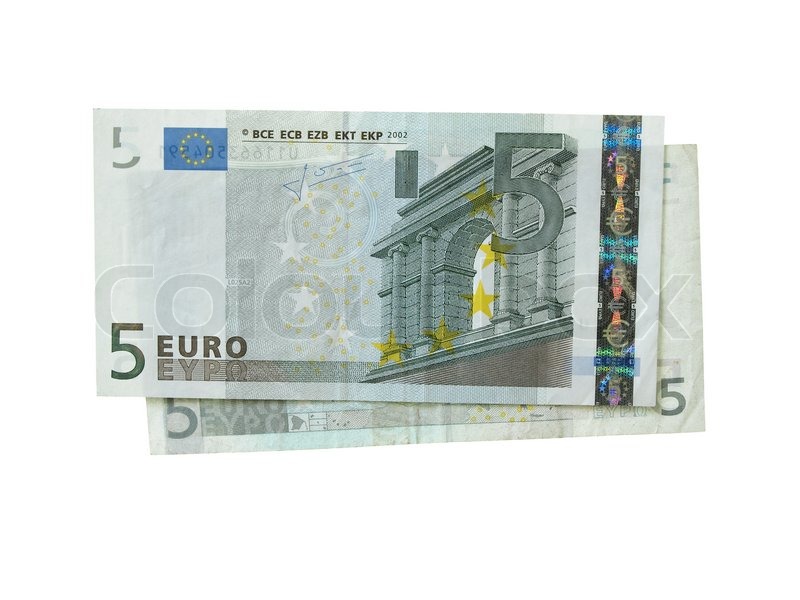 Isolated 5 euro banknote | Stock image | Colourbox