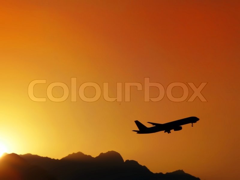 Airplane flying up | Stock image | Colourbox