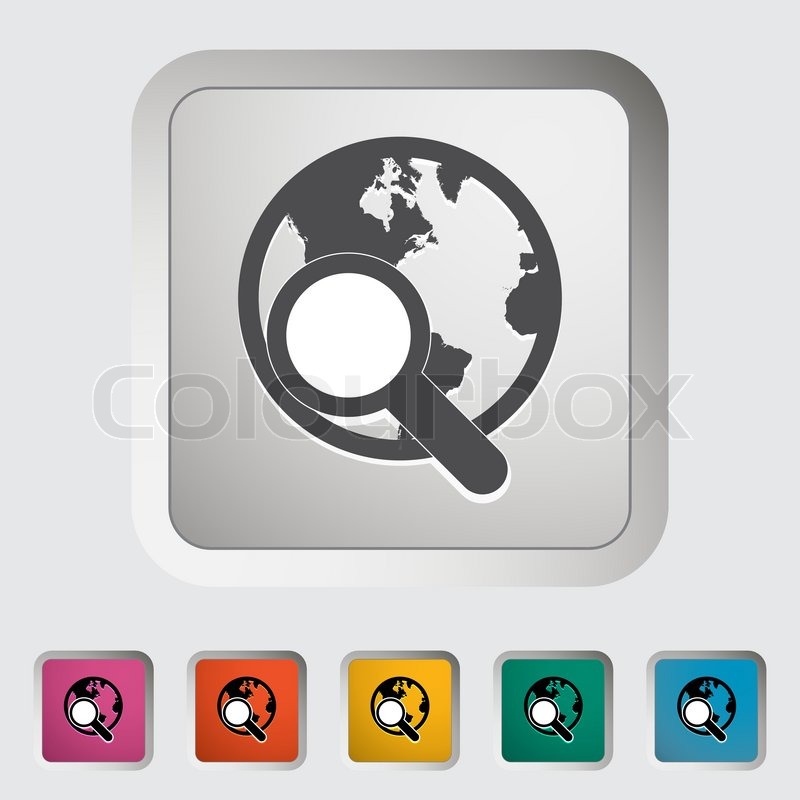 Die globale Suche einzelnes Symbol | Stock-Vektor | Colourbox
