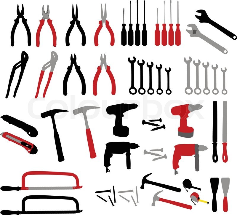 Tools collection - vector | Stock vector | Colourbox