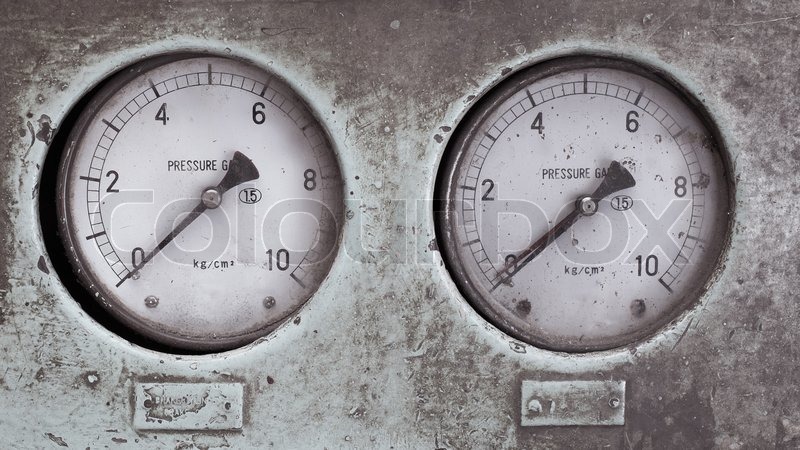 Speed meter or gauge of train, vintage ... | Stock image | Colourbox