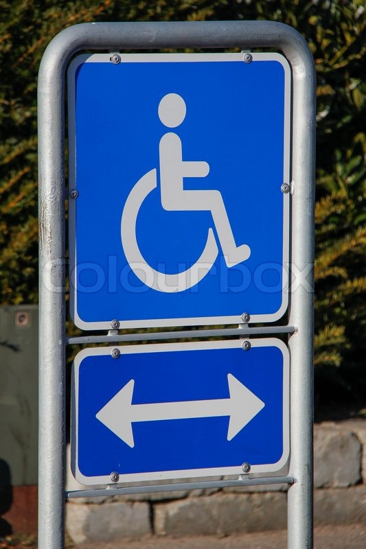 Handicap parkering skilt | Stock foto | Colourbox