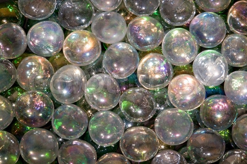 Iridescent glass beads | Stock Photo | Colourbox