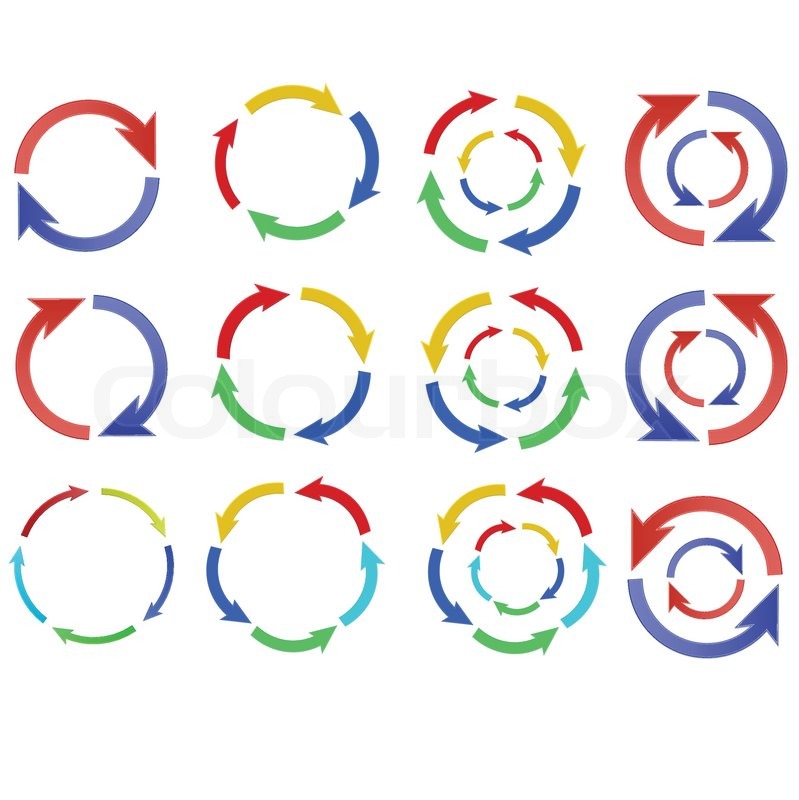 Farbe Pfeil Kreis | Stock-Vektor | Colourbox