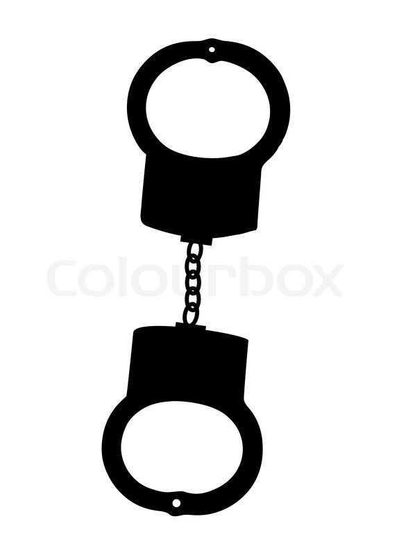 Handschellen Silhouetten ... | Stock-Vektor | Colourbox