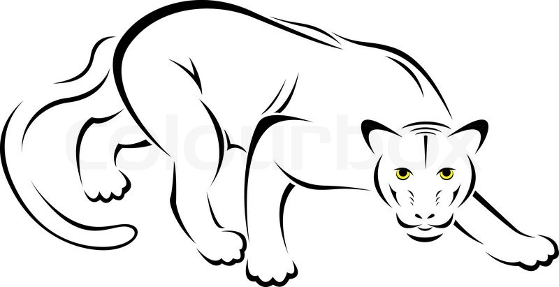 Vector illustration of panther symbol ... | Stock vector | Colourbox