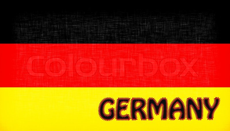 Flag of Germany with letters stiched on ... | Stock image | Colourbox