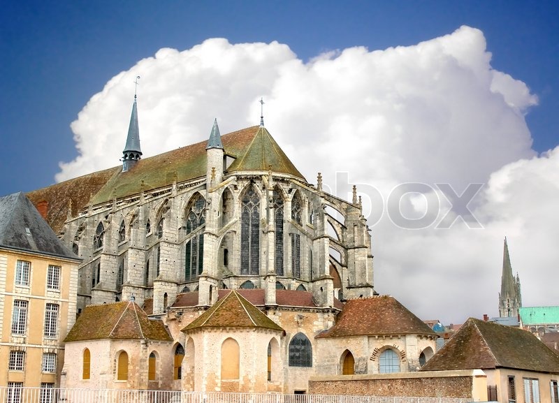 Chartres Cathedral at the background is ... | Stock image | Colourbox