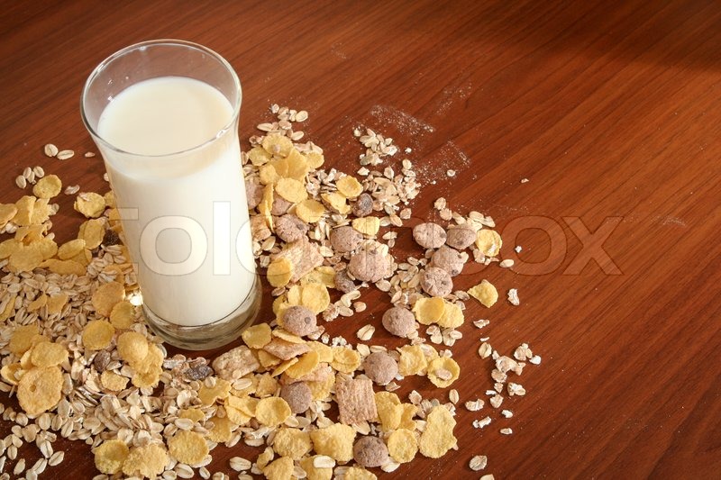 Healthy morning meal: corn flakes. | Stock image | Colourbox